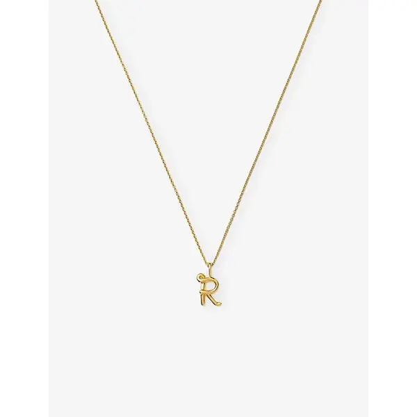 MISSOMA Curly Molten Mini Initial Necklace - Gold R