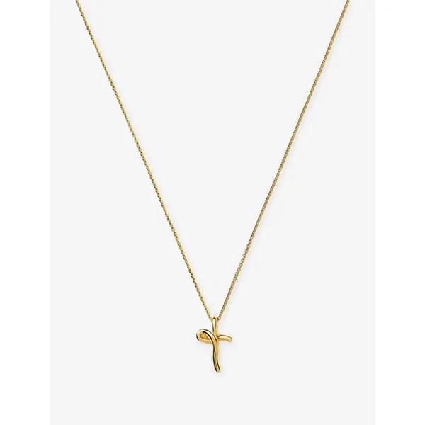 MISSOMA Curly Molten Mini Initial Necklace - Gold T