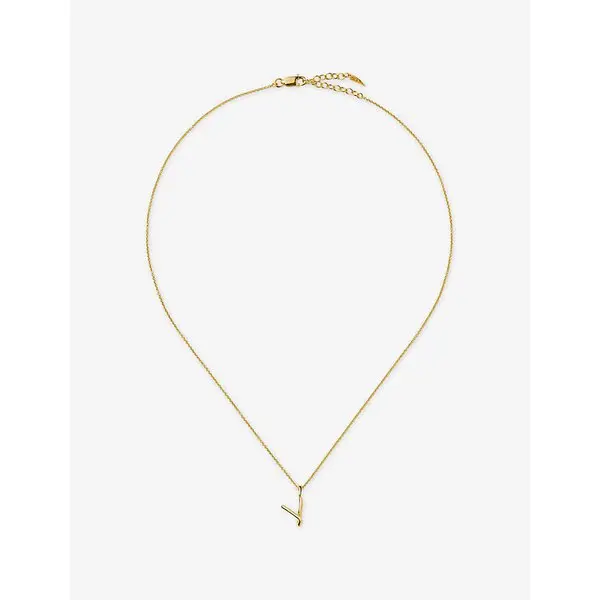 MISSOMA Curly Molten Mini Initial Necklace - Gold V