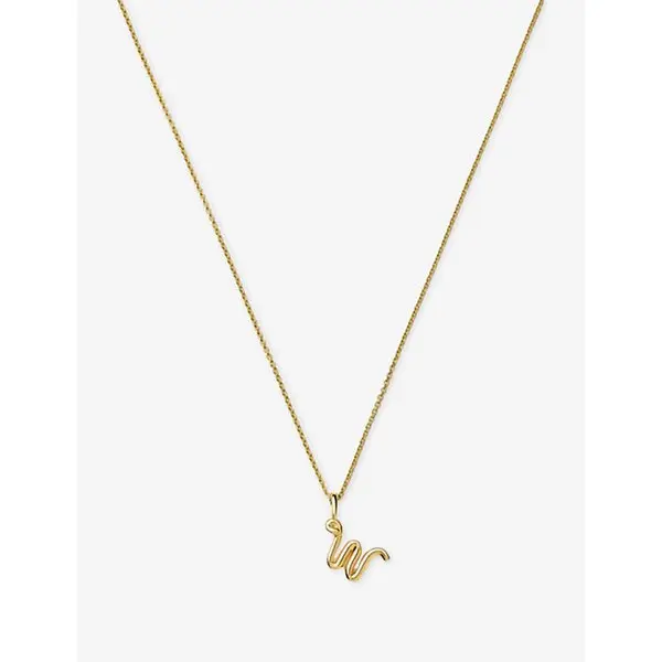 MISSOMA Curly Molten Mini Initial Necklace - Gold W