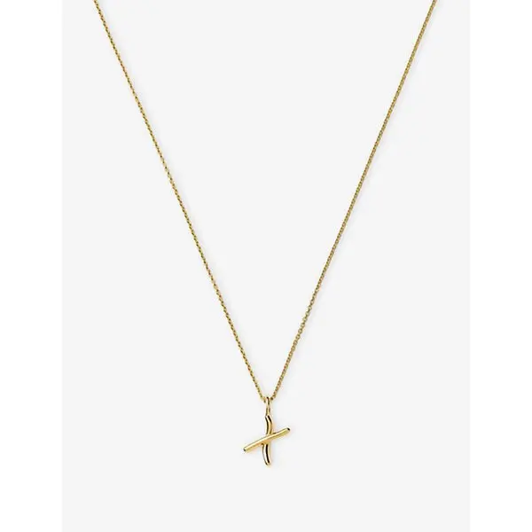 MISSOMA Curly Molten Mini Initial Necklace - Gold X