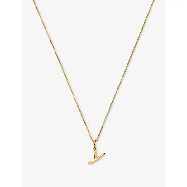 MISSOMA Curly Molten Mini Initial Necklace - Gold Y