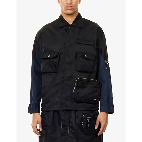 TOGA VIRILIS Patch-pocket Nylon Jacket - Black