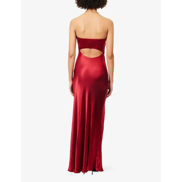 Bec & Bridge Cinder Strapless Woven Maxi Dress