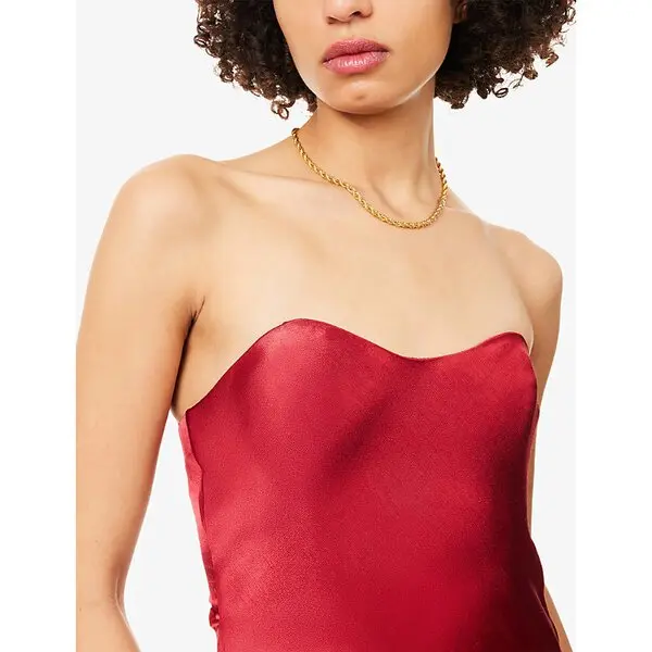 open lace back dress Alara Strapless Dress in Ocean Mist main image 1