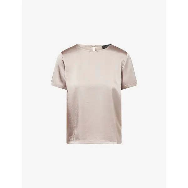 Max Mara Zona Round-neck Woven Top