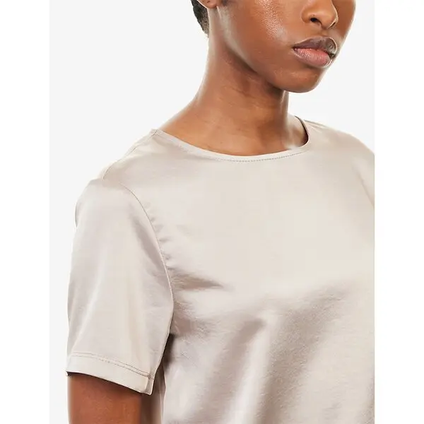 Max Mara Zona Round-neck Woven Top