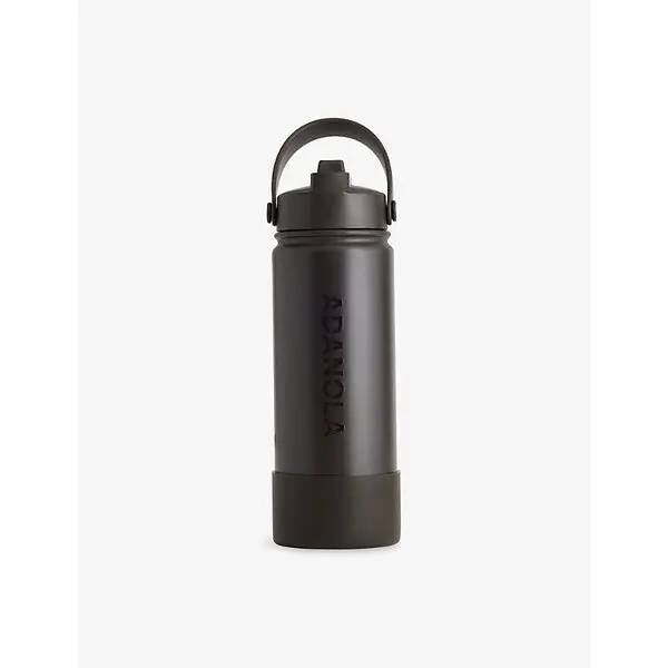 ADANOLA Logo-print Stainless Steel Water Bottle 550ml - Coffee Bean