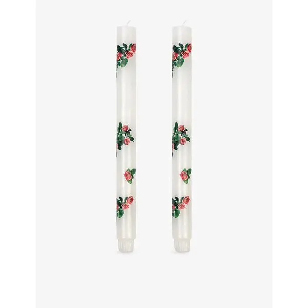 SELETTI Wears Toiletpaper Roses Stem Candle Set Of Two - One-color
