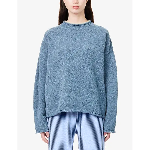SISTERS & SEEKERS Rolled-neck Boucle Knitted Jumper
