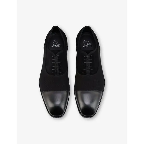 CHRISTIAN LOUBOUTIN Greggory Flat Leather Derby Shoes