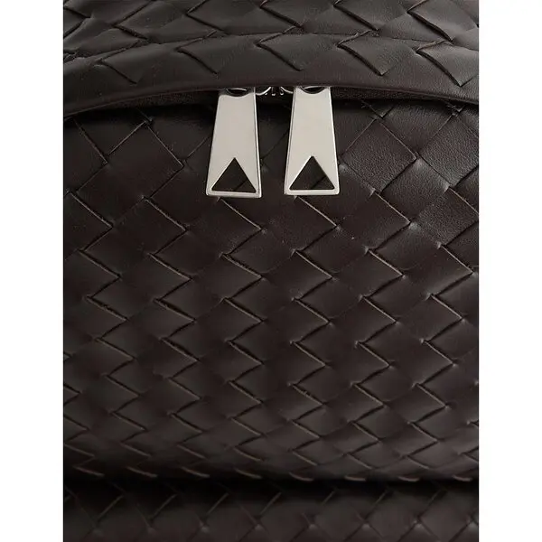 Bottega Veneta Intrecciato Leather Backpack - Fondant-silver