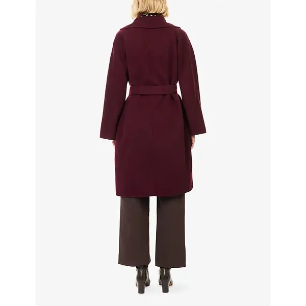 Max Mara Notch-lapels Wool-blend Coat - Bordeaux