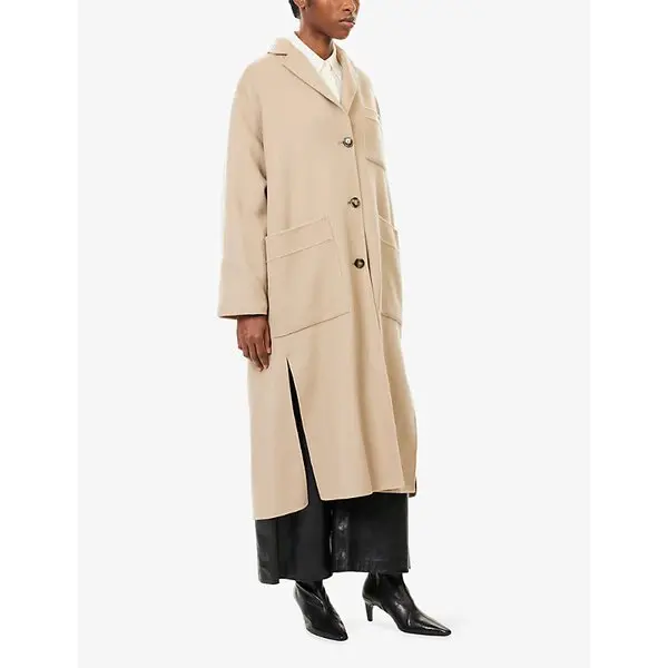 Max Mara Notch-lapels Wool-blend Coat - Camel