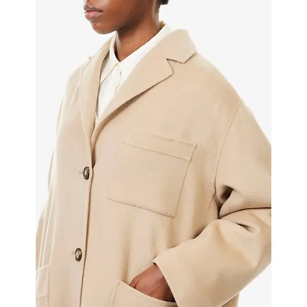 Max Mara Notch-lapels Wool-blend Coat - Camel