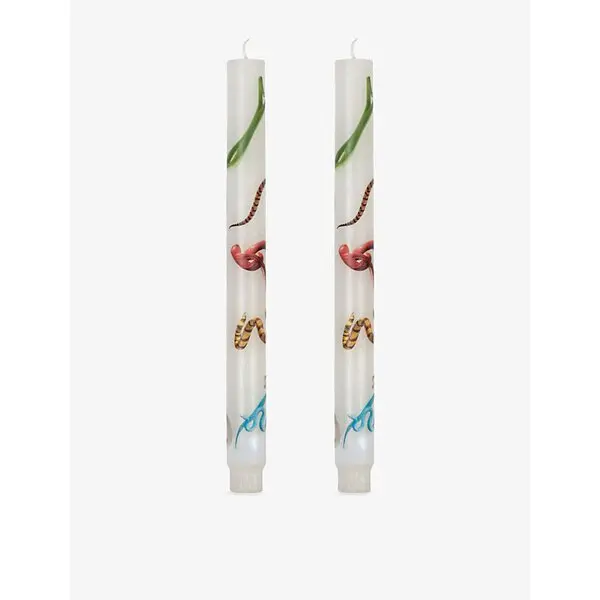 SELETTI Wears Toiletpaper Snakes Stem Candle Set Of Two - One-color