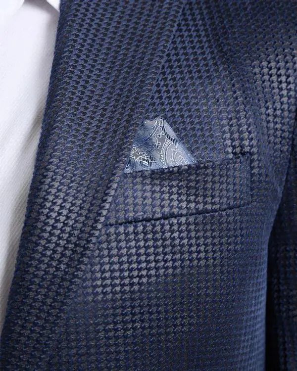 Robert Graham Apos;s Colden Velvet Houndstooth Blazer - Navy