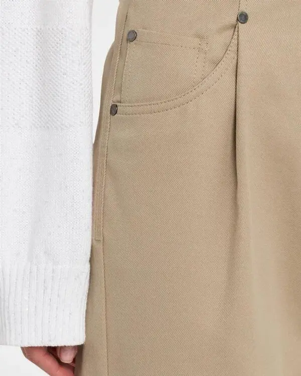 Brunello Cucinelli Baggy Cotton Poplin Pants
