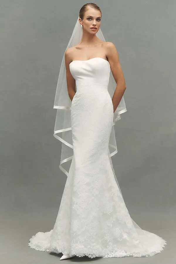 PRONOVIAS Sandey Chapel Veil With Blusher