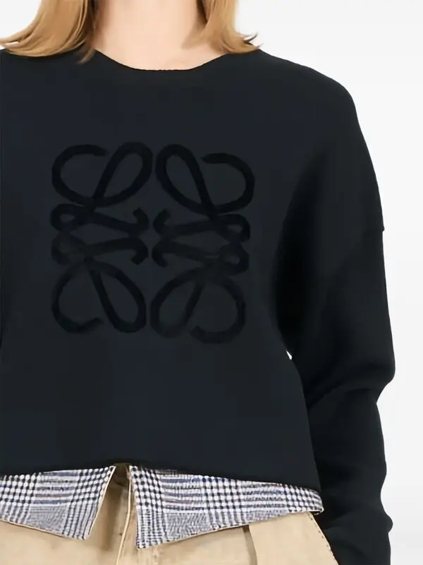 Loewe Anagram Crewneck Sweater - Black