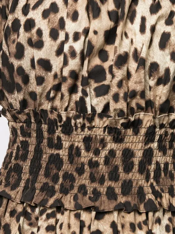 Dolce & Gabbana Leopard Print Short Dress