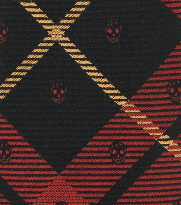 Alexander McQueen Silk Skull Tartan Tie