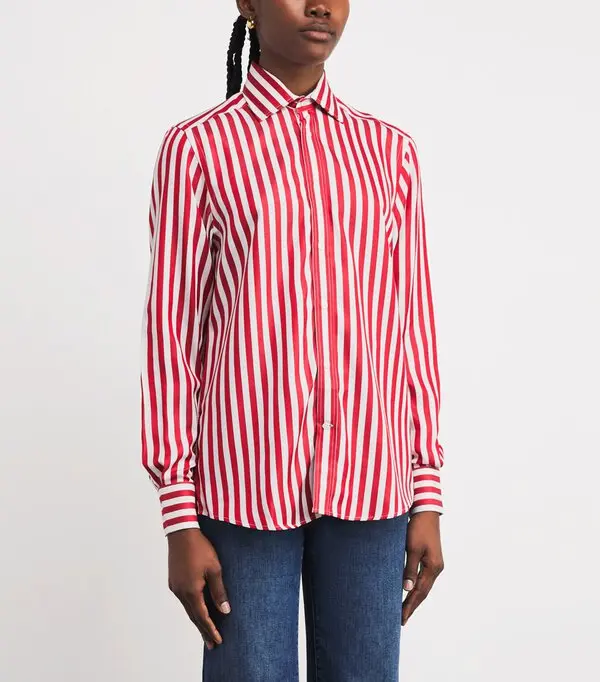 WITH NOTHING UNDERNEATH Striped Boyfriend Shirt
