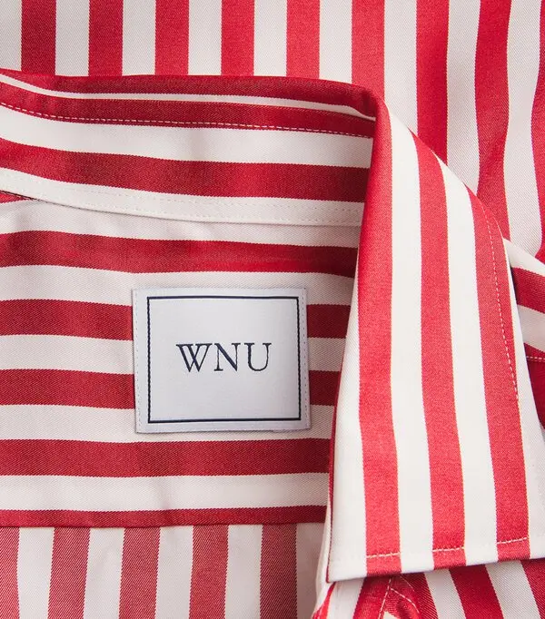 WITH NOTHING UNDERNEATH Striped Boyfriend Shirt