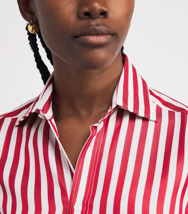 WITH NOTHING UNDERNEATH Striped Boyfriend Shirt