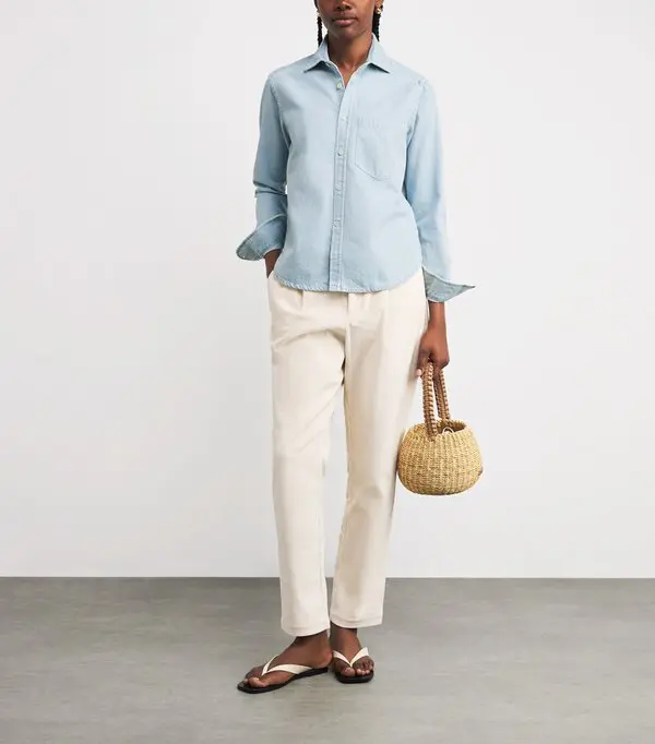 WITH NOTHING UNDERNEATH Denim Classic Shirt