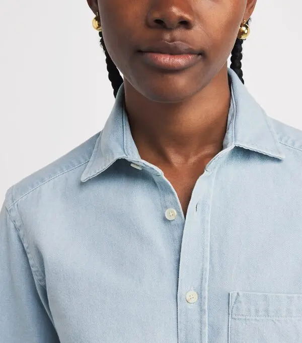 WITH NOTHING UNDERNEATH Denim Classic Shirt