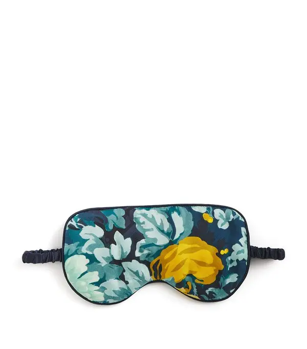 Olivia Von Halle Silk Floral Audrey Eye Mask - Blue