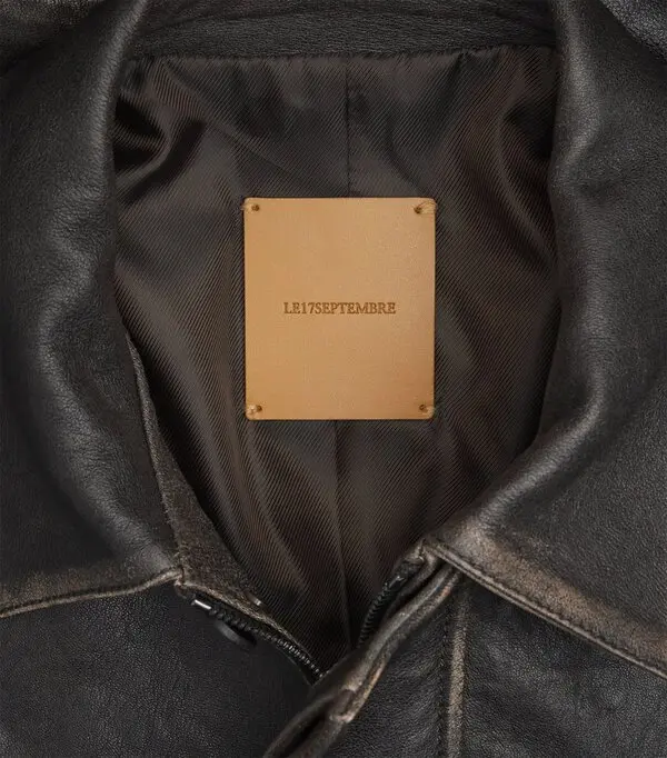 LE17SEPTEMBRE Leather Bomber Jacket