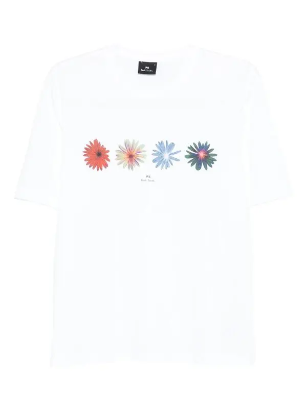 Paul Smith Organic Cotton Printed T-shirt - White
