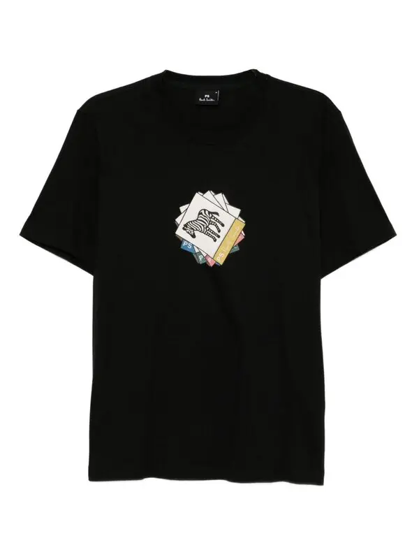 Paul Smith Zebra Organic Cotton T-shirt - Black