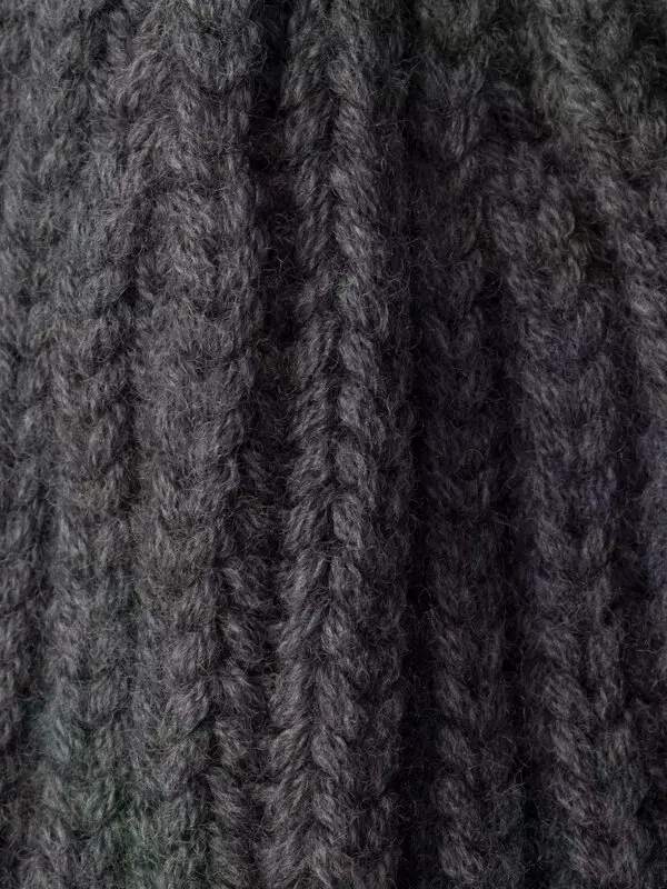Prada Logo-plaque Beanie - Grey