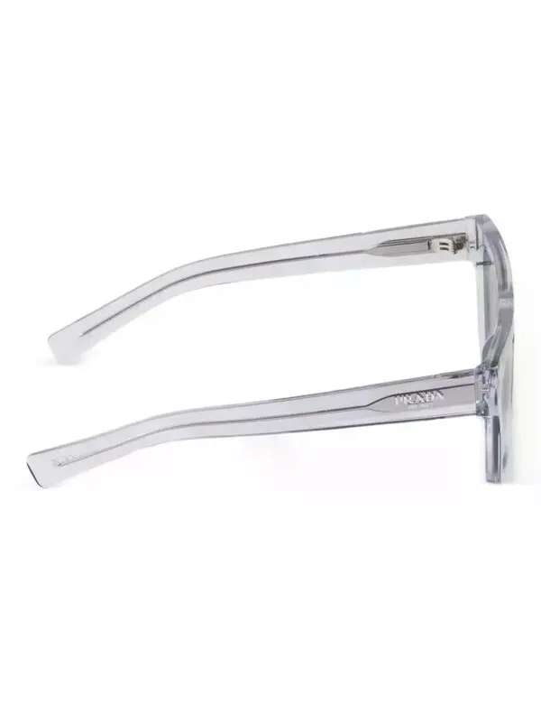 Prada Logo Rectangle-frame Sunglasses - White