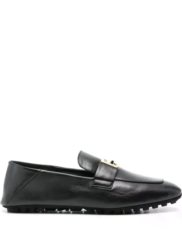 Fendi Baguette Leather Loafers