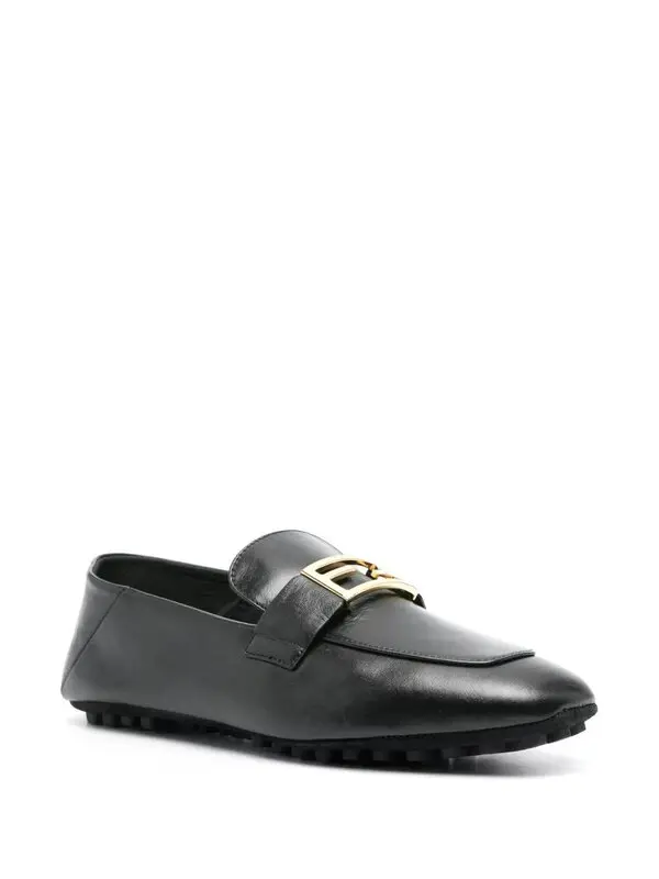 Fendi Baguette Leather Loafers