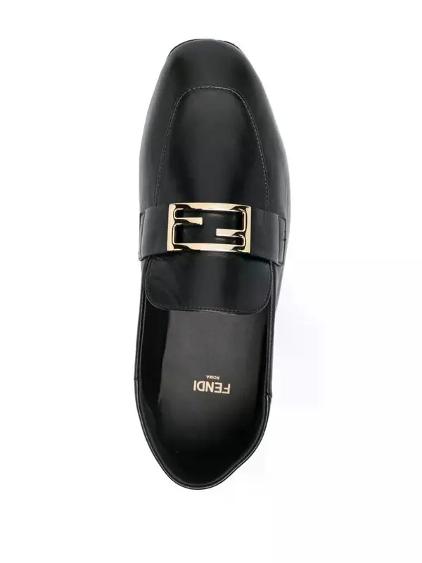 Fendi Baguette Leather Loafers