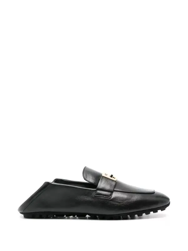Fendi Baguette Leather Loafers