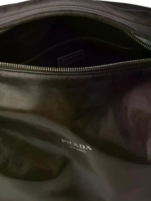 Prada Leather Zipper Shoulder Bag