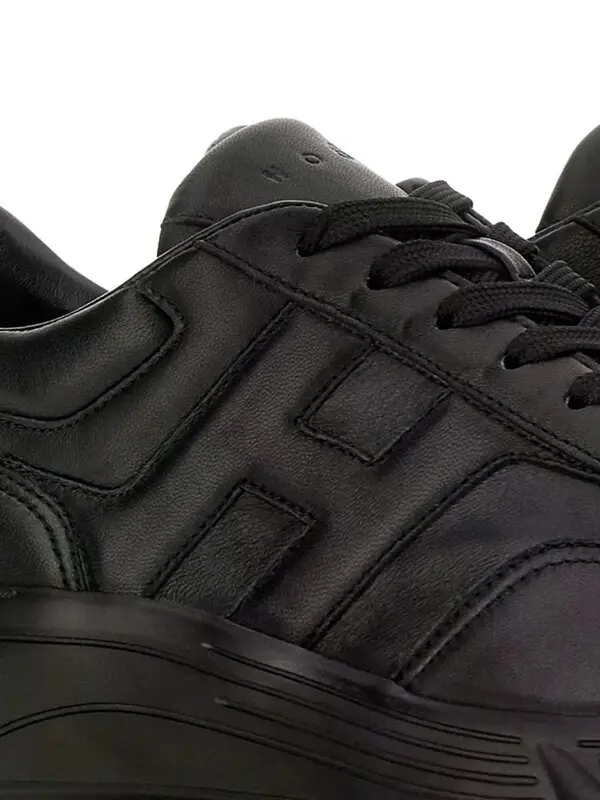 Hogan Hyperlight Logo Detail Sneakers - Black