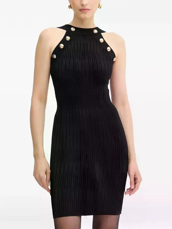 MARCIANO Button-detail Midi Dress