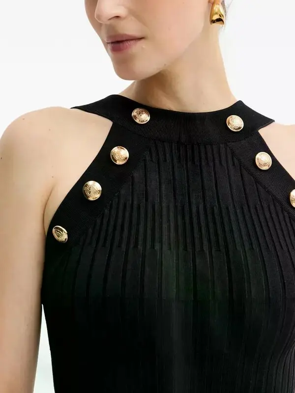MARCIANO Button-detail Midi Dress