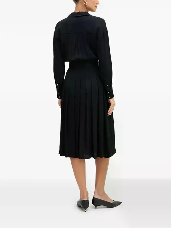 MARCIANO Buttoned Belted Midi Dress