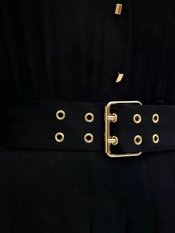 MARCIANO Buttoned Belted Midi Dress