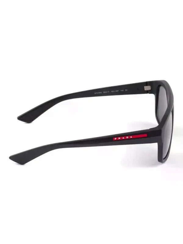 Prada Linea Rossa Rectangle-frame Sunglasses - Black