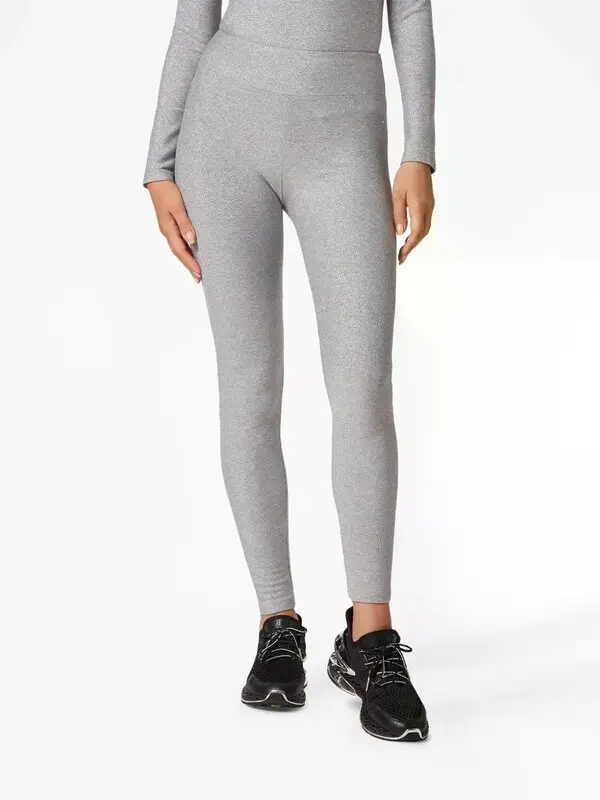 PLEIN SPORT Tiger Logo-patch Lurex Leggings
