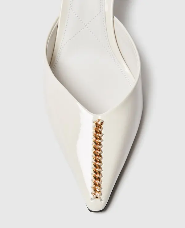 Stella McCartney Elsa Patent Slingbacks - Ivory